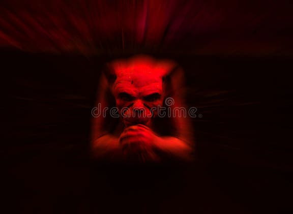 Red gargoyle stock image. Image of mythological, evil - 5619417