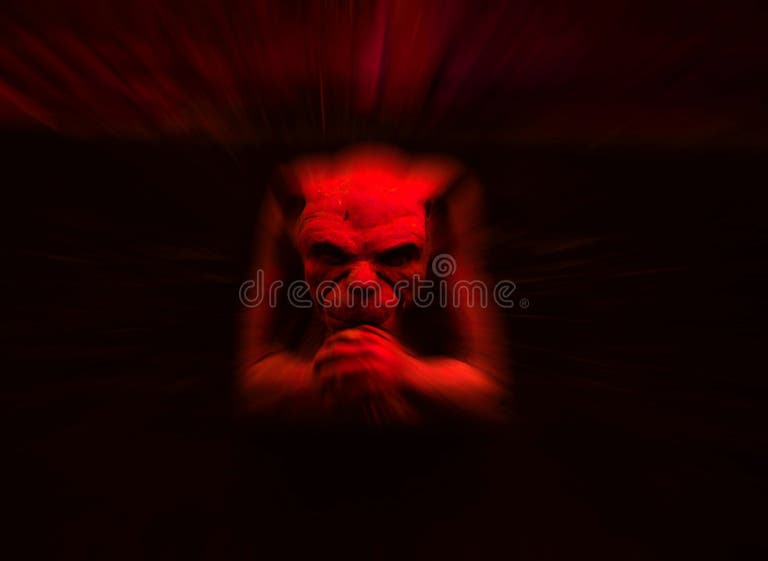 Red gargoyle stock image. Image of mythological, evil - 5619417