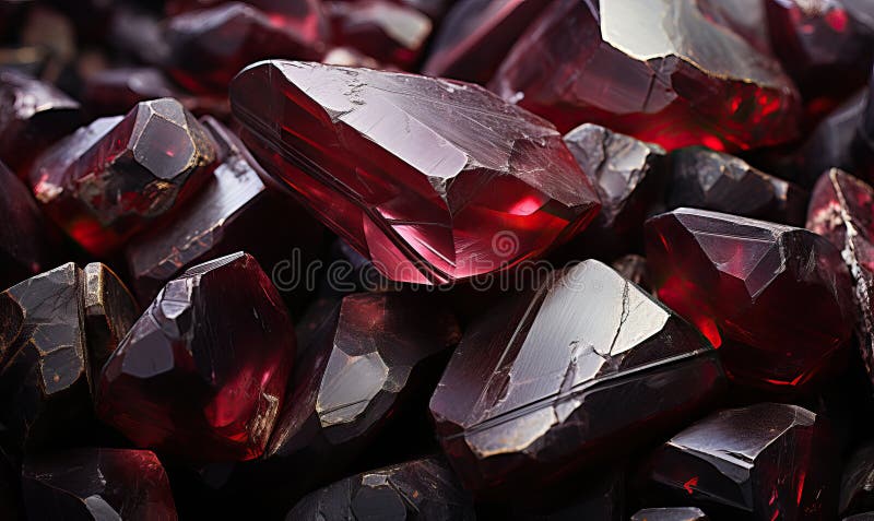 Red Garnet Stones Background, Beautiful Background of Pomegranate ...
