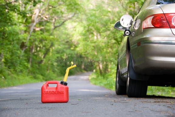 Red Gas Can stock image. Image of concrete, roadside, empty - 739159