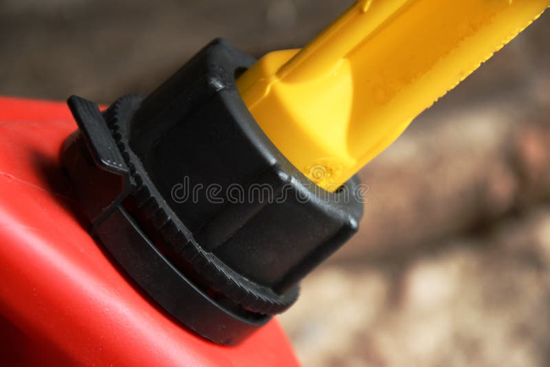 Red Gas Can Close Up stock image. Image of white, petrol - 96060755