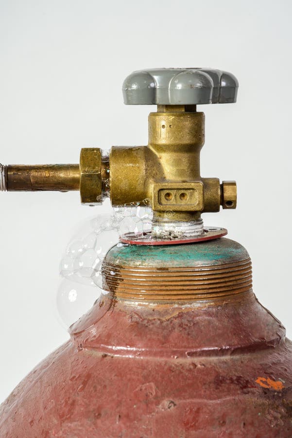 Gas Cylinder for Industrial Welding with Dial, Valve and Nozzle Stock ...