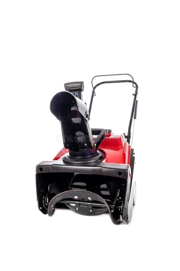 Red Gas Snowblower Isolated on White 3 Stock Image - Image of isolated ...