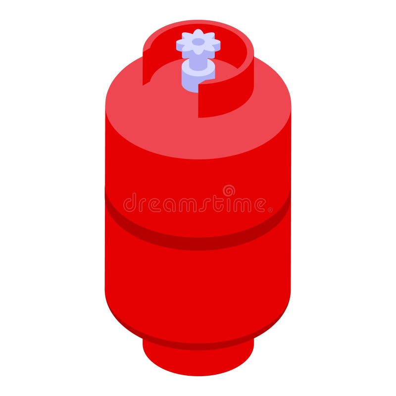 Red Gas Tank Icon Isometric Vector. Home Using Pot Stock Illustration ...