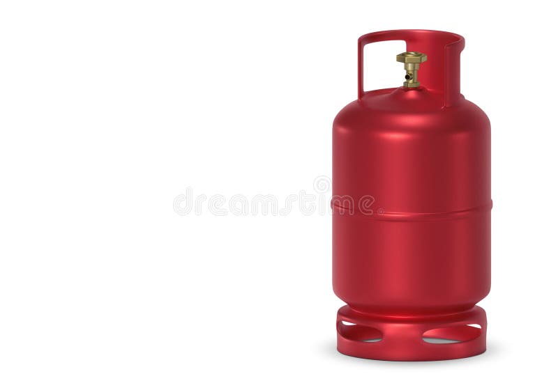 Red Gas Tanks Isolated on White Background Stock Illustration ...