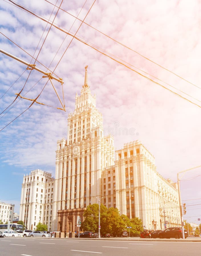 Red Gate Building in Moscow Stock Image - Image of sadovoe, residential ...