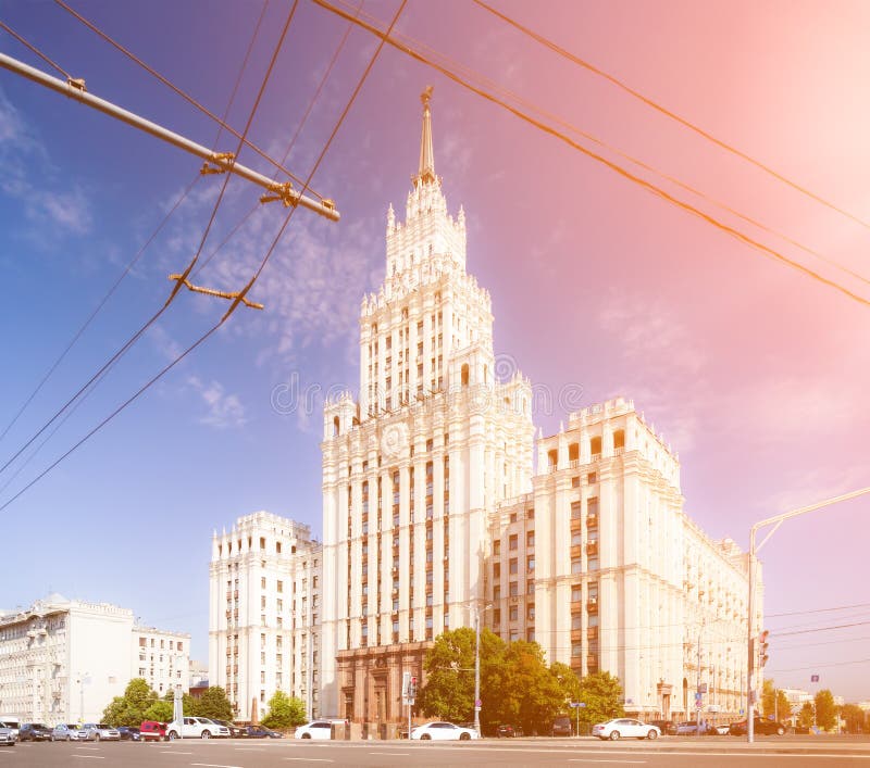 Red Gate Building in Moscow Stock Photo - Image of high, dushkin: 87510836