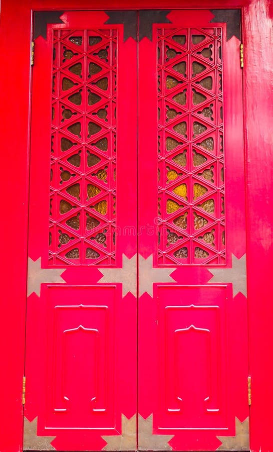 Red Gate stock image. Image of color, leaves, china, detail - 30139027