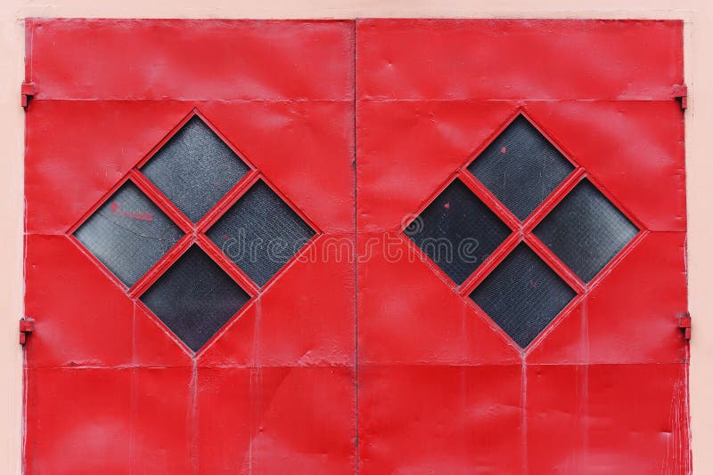 The Red Gate with Diamond-shaped. Background Stock Photo - Image of ...