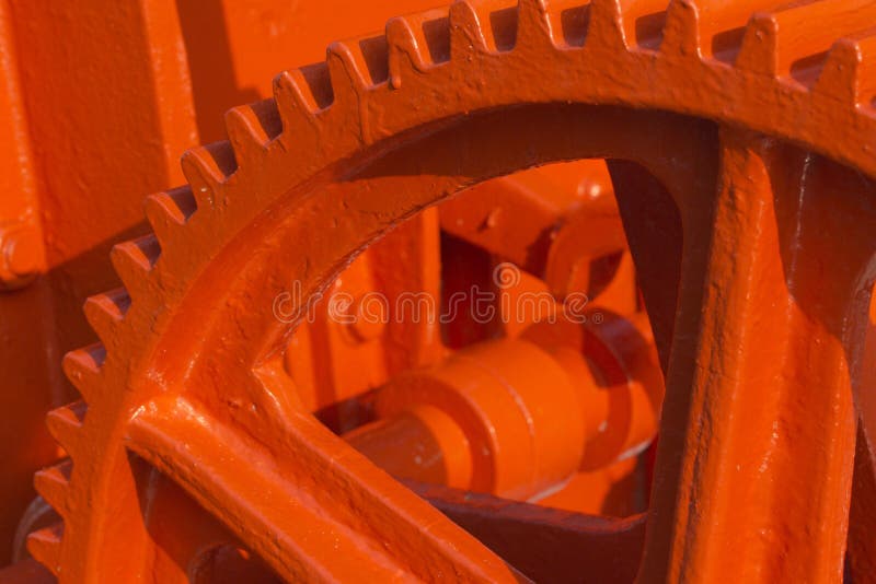 Red gear stock image. Image of enhancement, mechanics - 20831717