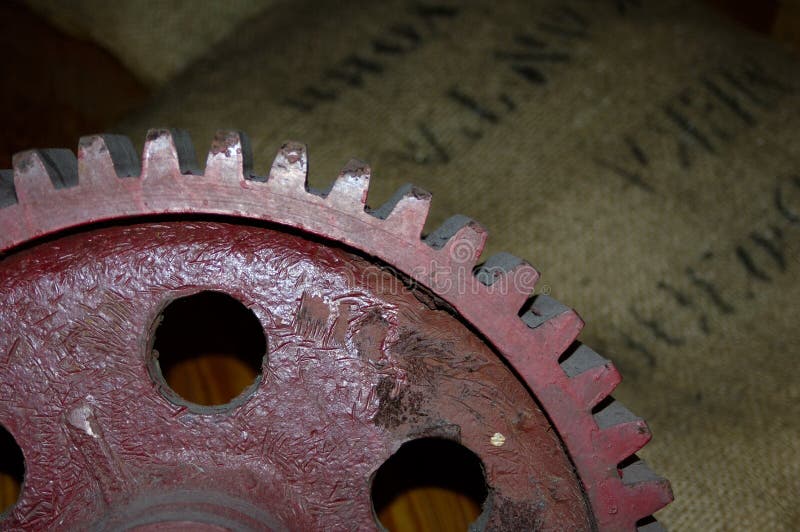 Red Gear stock image. Image of industrial, engineering, teeth - 21773