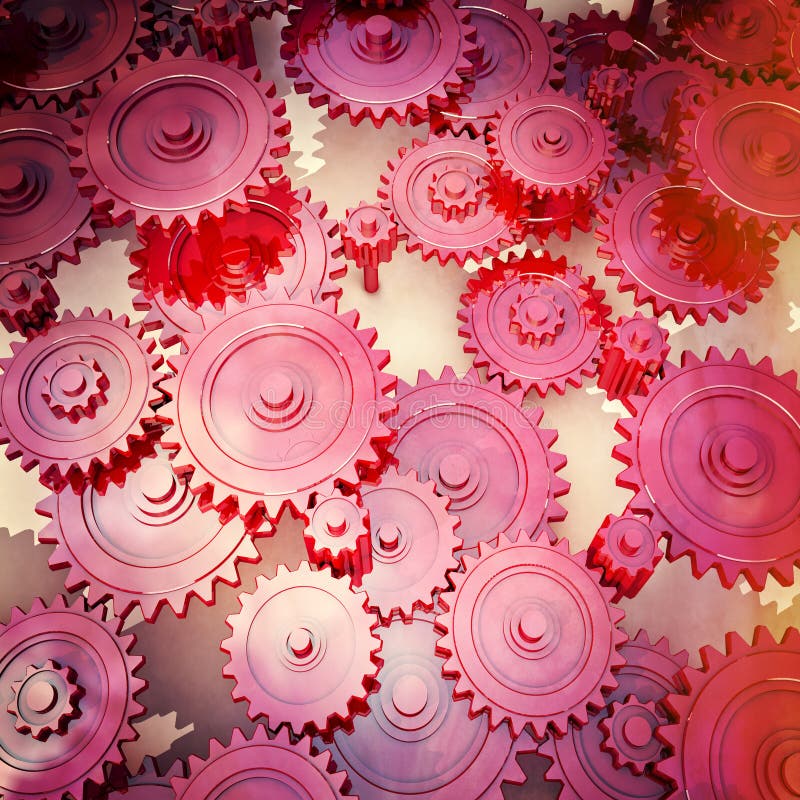 Red gear stock illustration. Illustration of grunge, background - 28914692