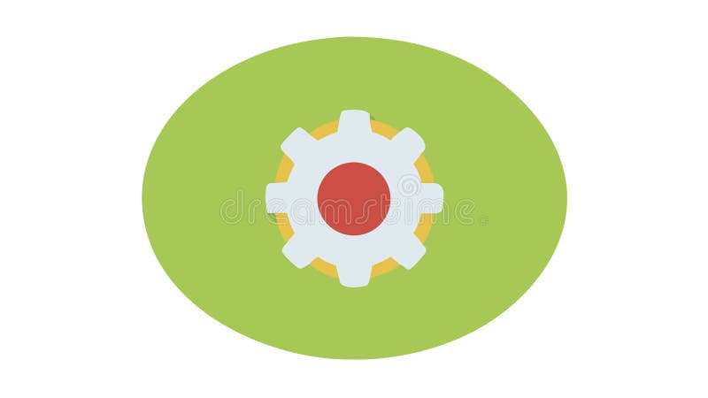 Red Gear Icon Representing Settings and Mechanics, Vector Design ...