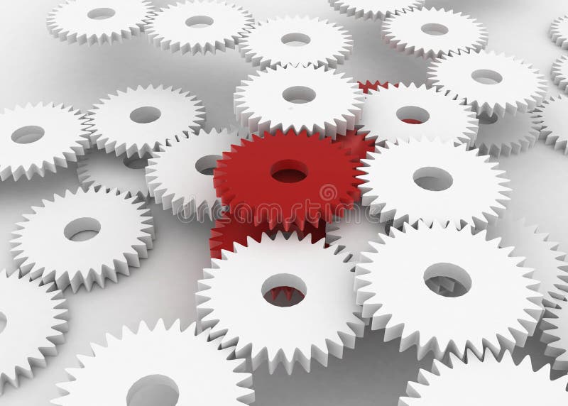 Red Gears stock illustration. Illustration of machine - 5717873