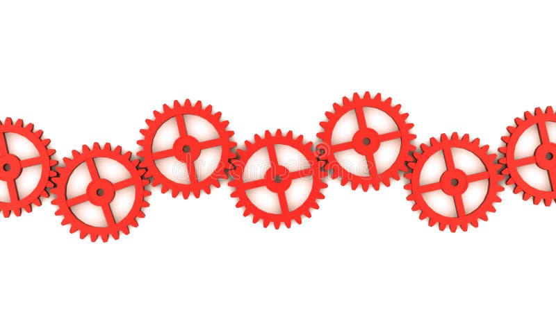 Red gears concept stock illustration. Illustration of mechanism - 41324827