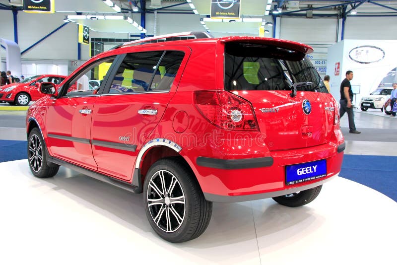 Red Geely MK Cross editorial photo. Image of expensive - 37458596
