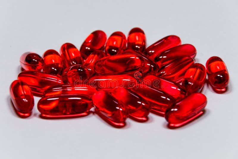 Red gelatin capsules stock photo. Image of drugstore - 91274056