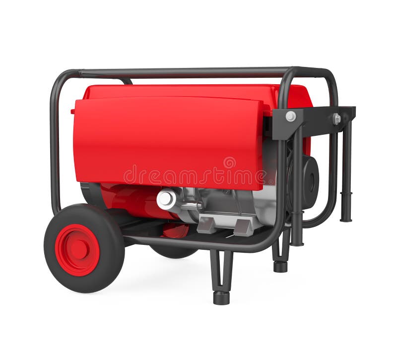 Red Generator Isolated stock illustration. Illustration of tool - 145972844