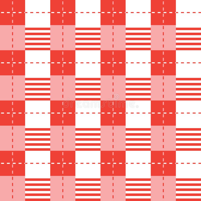 Red Geometric Background. Checked Print for Fabrics Stock Vector ...
