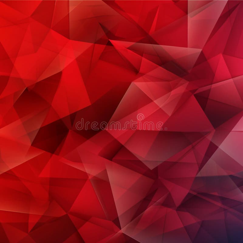 Red Geometric Background with Polygons for Text. Triangle Banner for ...