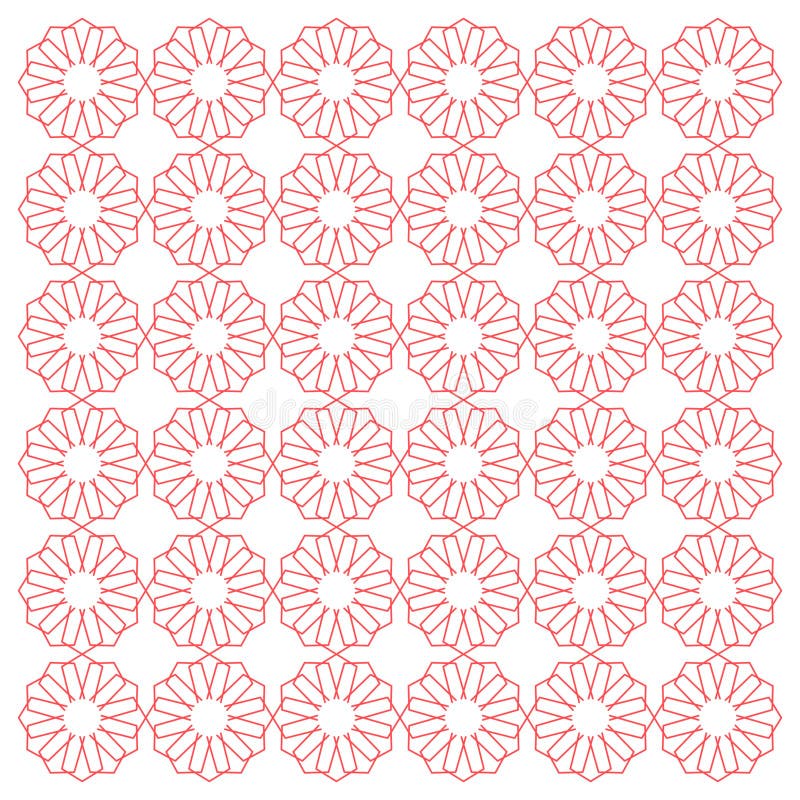 Red Geometric Luxury Ornamental Pattern Stock Vector - Illustration of ...
