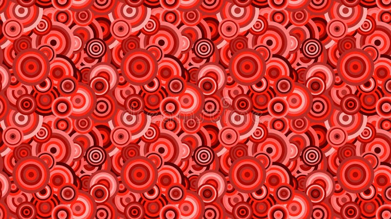 Red Geometric Overlapping Concentric Circles Pattern Vector Art Stock ...