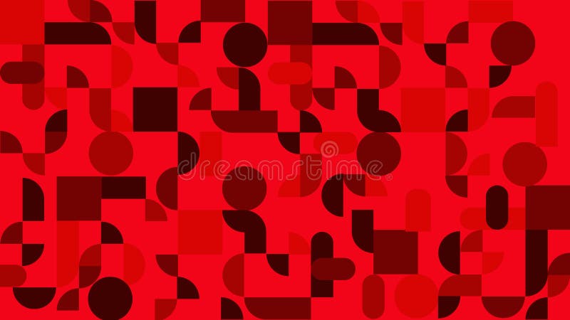 Red Geometric Pattern, Seamless Wallpaper Stock Illustration ...