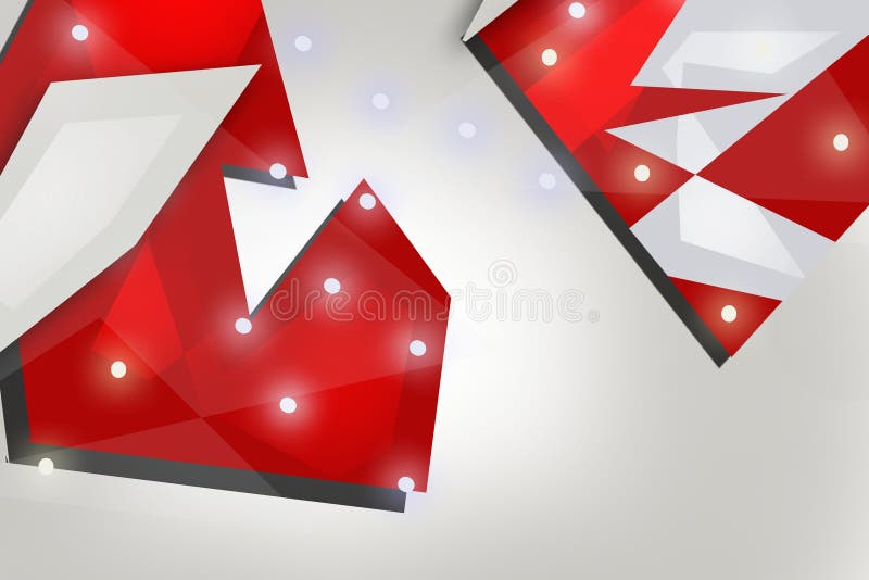 Red Geometric Shapes, Abstract Background Stock Illustration ...