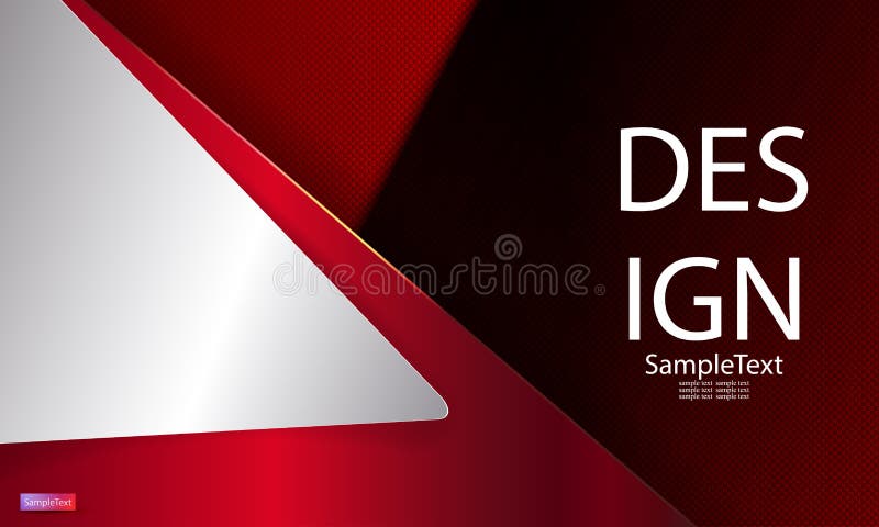 Red Geometric Textural Background with White Corner, Frame. Stock ...