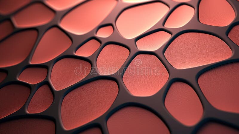 Red Geometrical Surface with Hyper-realistic Details Stock Illustration ...