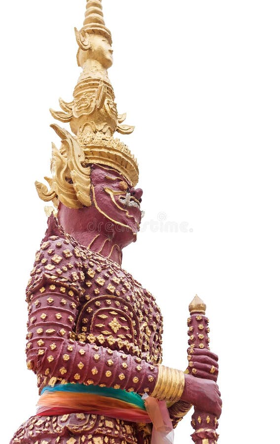 Red giant statue stock image. Image of sculpture, color - 80303305