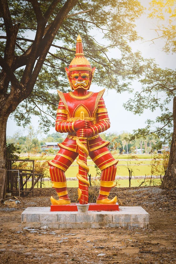 Red Giant Statue stock photo. Image of architecture, monster - 79409938