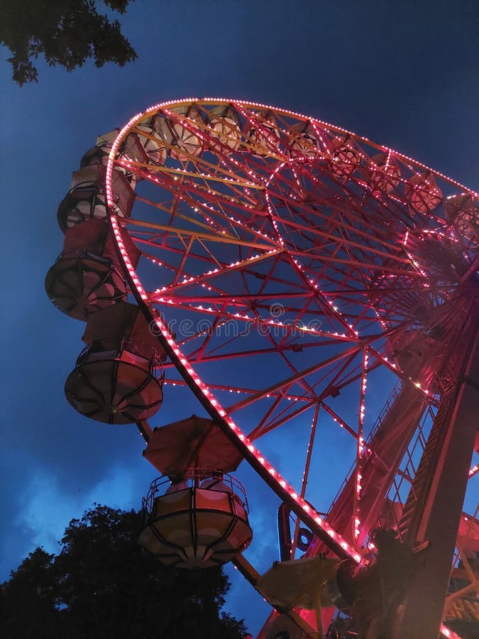 The red giant wheel stock image. Image of event, carousel - 265735825