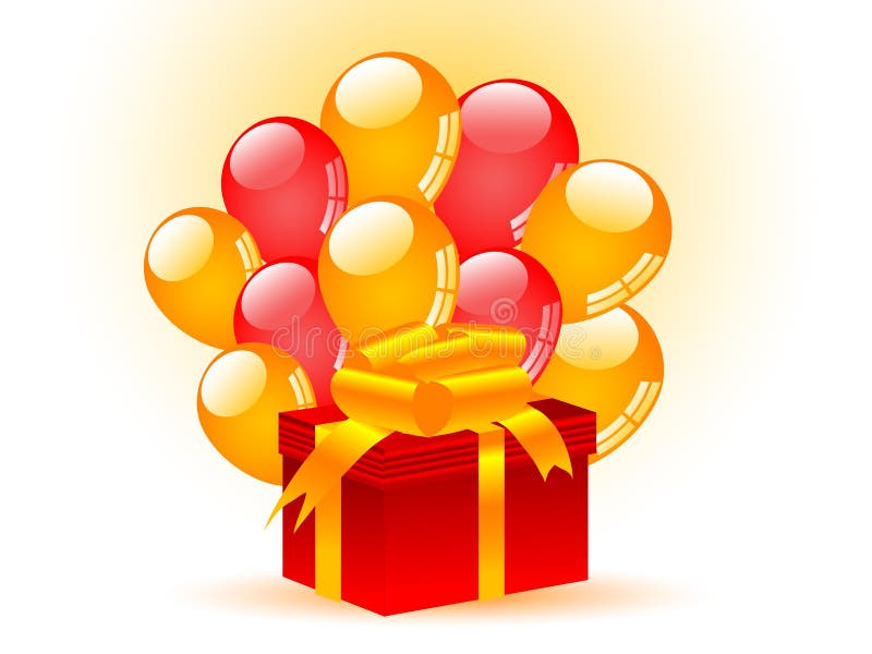 Red gift stock vector. Illustration of background, graphic - 24317058