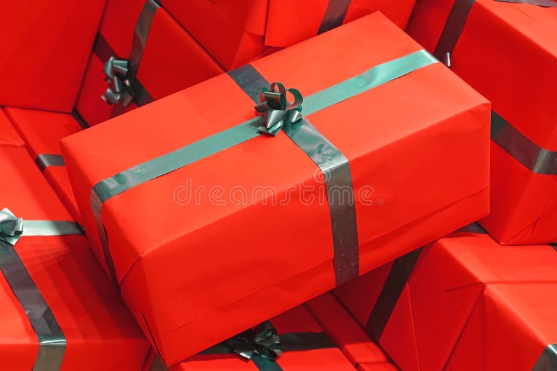 Red gift stock photo. Image of celebration, packed, gift - 67507776
