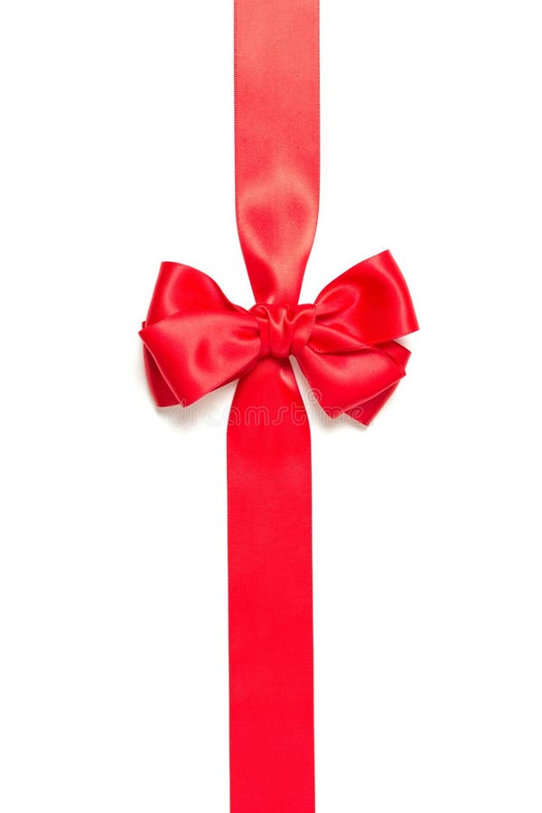 Crossed ribbon and red bow stock image. Image of gift - 34937475
