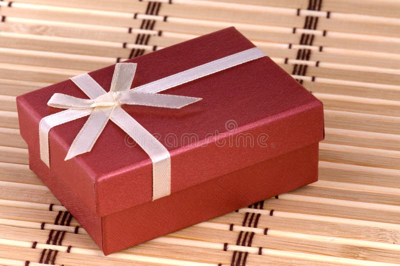 Red gift box stock photo. Image of adorning, concepts - 12862874