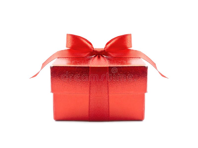 A red gift box stock image. Image of celebration, present - 268901