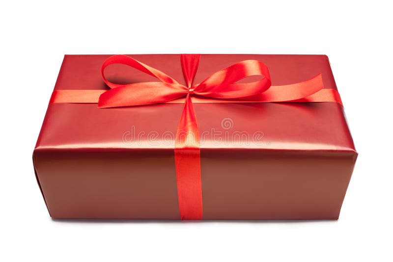 Long open red gift box stock photo. Image of ribbons - 11802512