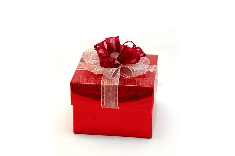 A red gift box stock image. Image of celebration, present - 268901