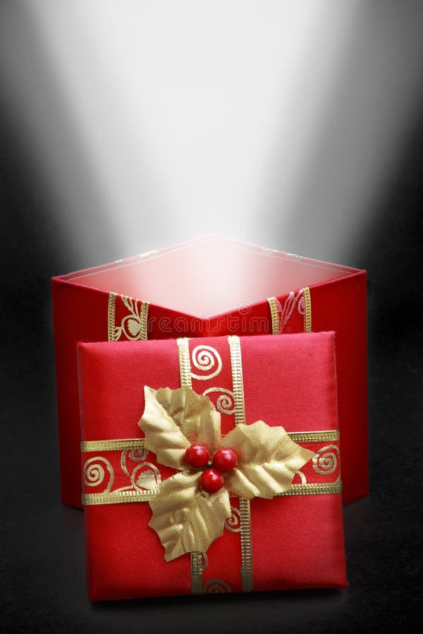 Red gift box stock photo. Image of gift, surprise, christmas - 7088638