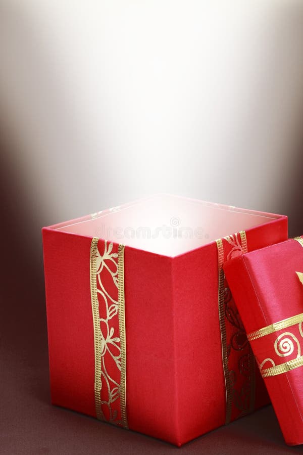 Red gift box stock image. Image of light, holiday, present - 7088643
