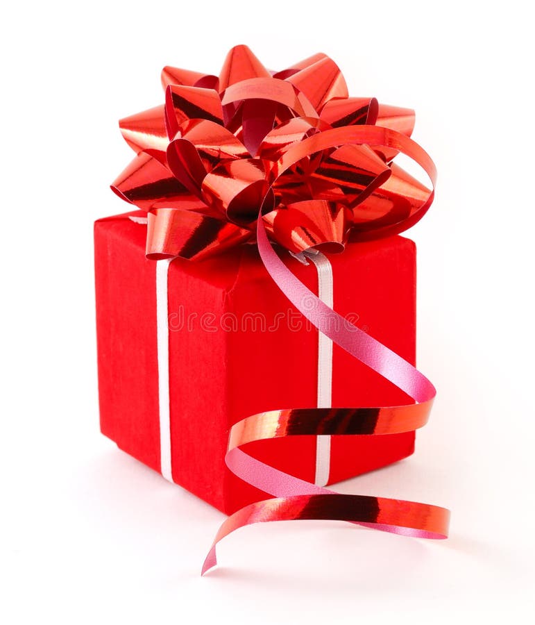 Red gift box stock photo. Image of white, deco, present - 266810