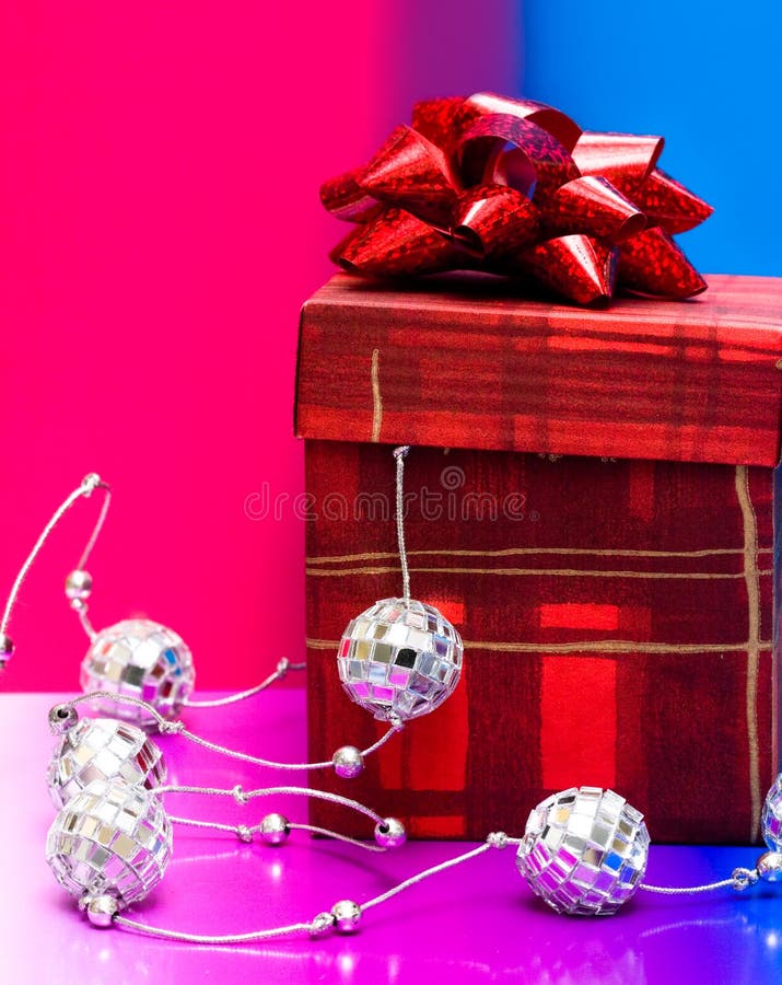 Red gift box stock image. Image of navidad, decoration - 8101313