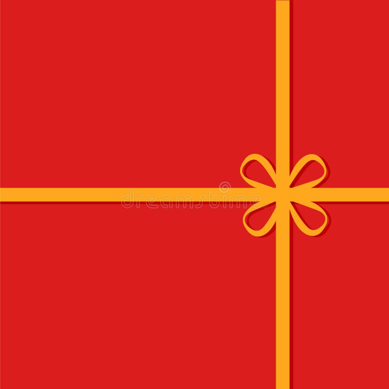 Red Gift Box with Golden Ribbon, Vector Illustration Stock Vector ...