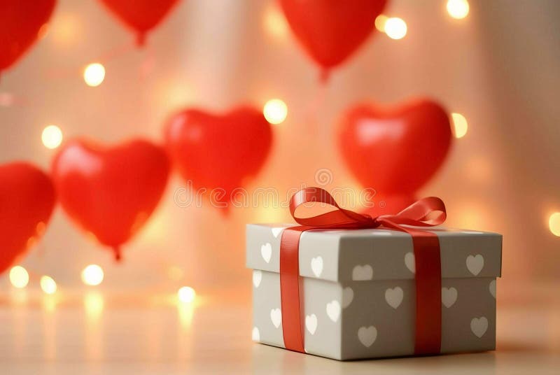 Red Gift Box with Heart Gift Box with Heart Red Gift Box Stock ...