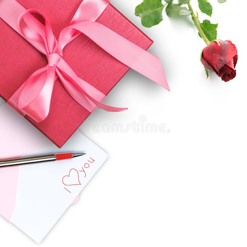 Red gift box stock image. Image of floral, romantic, gift - 38874505