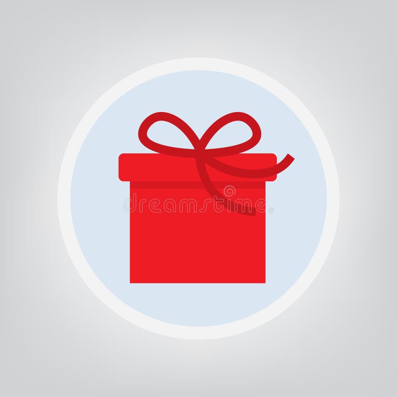 Red gift box icon stock vector. Illustration of product - 112267341