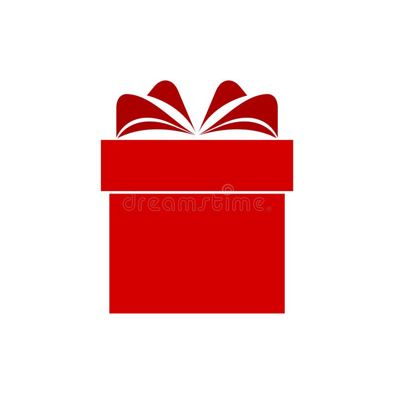 Red Gift box icon stock vector. Illustration of present - 88000633