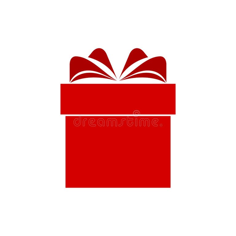 Red Gift box icon stock vector. Illustration of present - 88000633